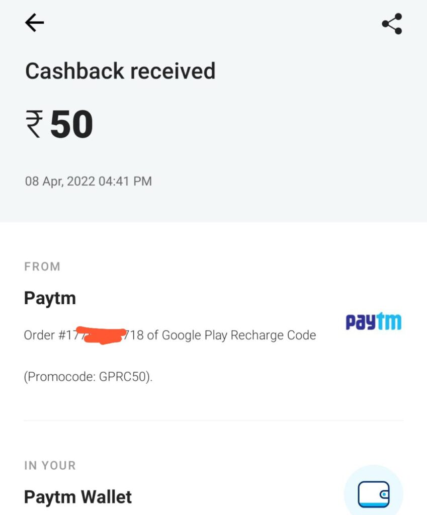 Paytm Google Play Recharge Code at 50% off - NvTechMania