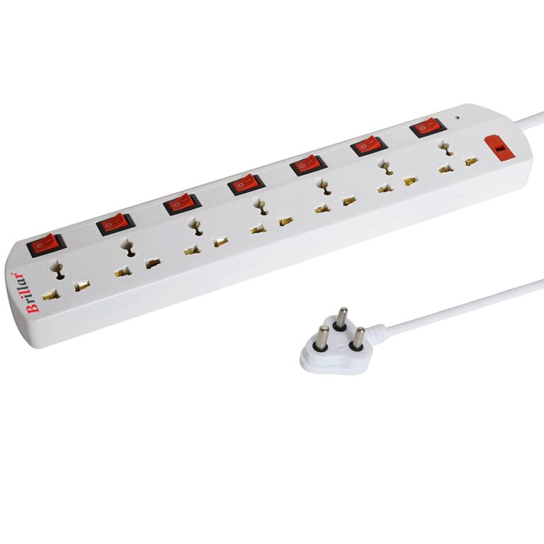 7 Socket Extension Board with Individual Switches, Led Indicator ...