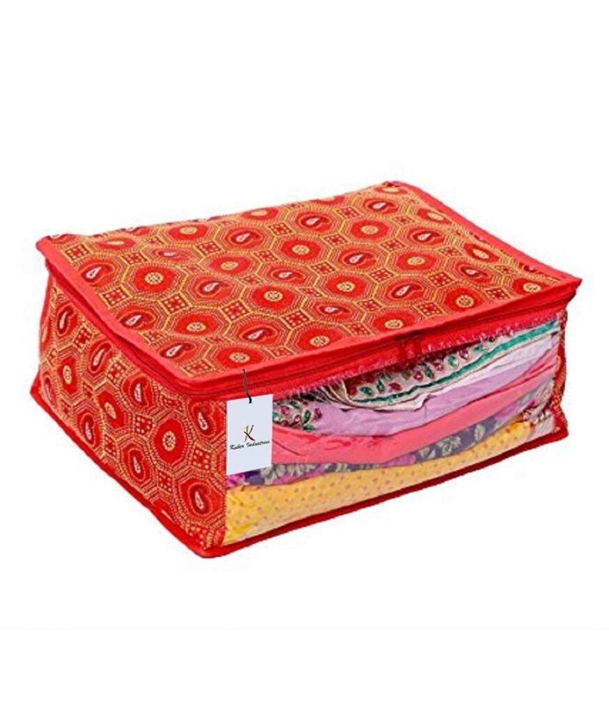 Kuber Industries Cotton Saree Bag, Red - NvTechMania